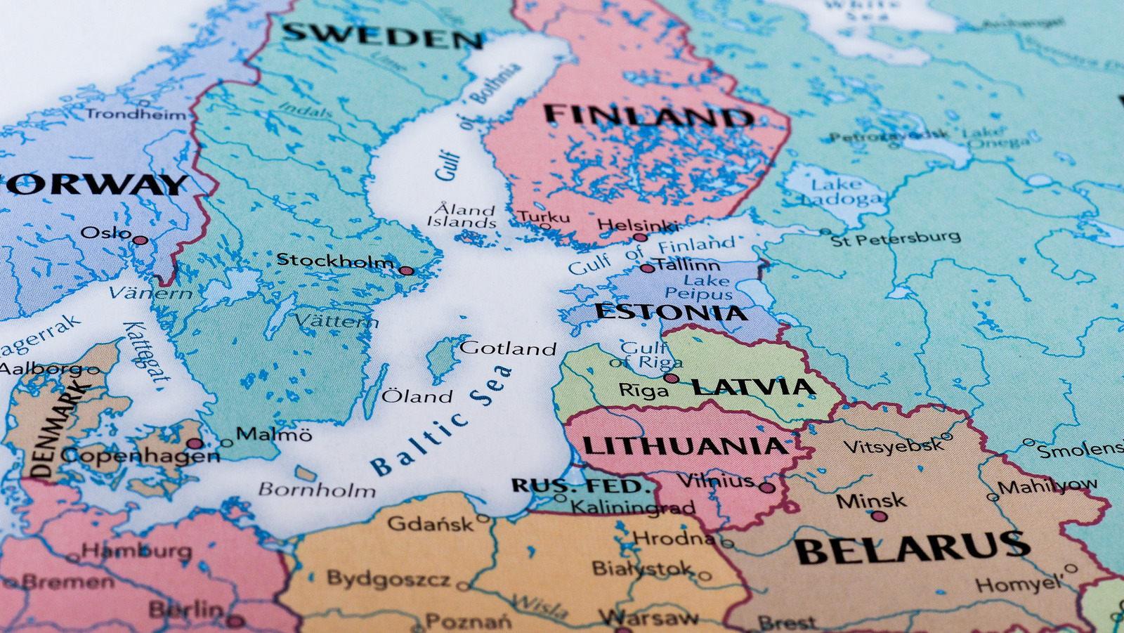 World Map Baltic Sea